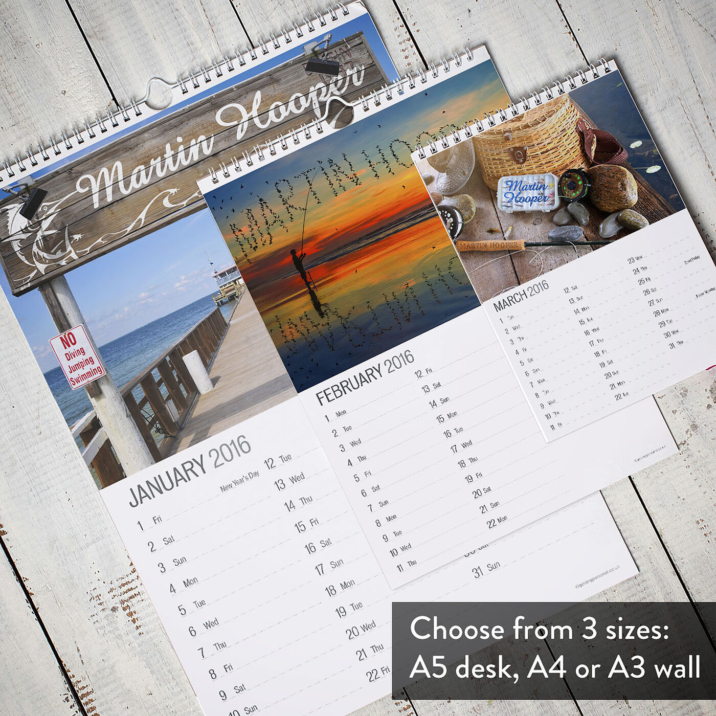 Personalised Fishing Calendar - 2nd Edition| GettingPersonal.co.uk