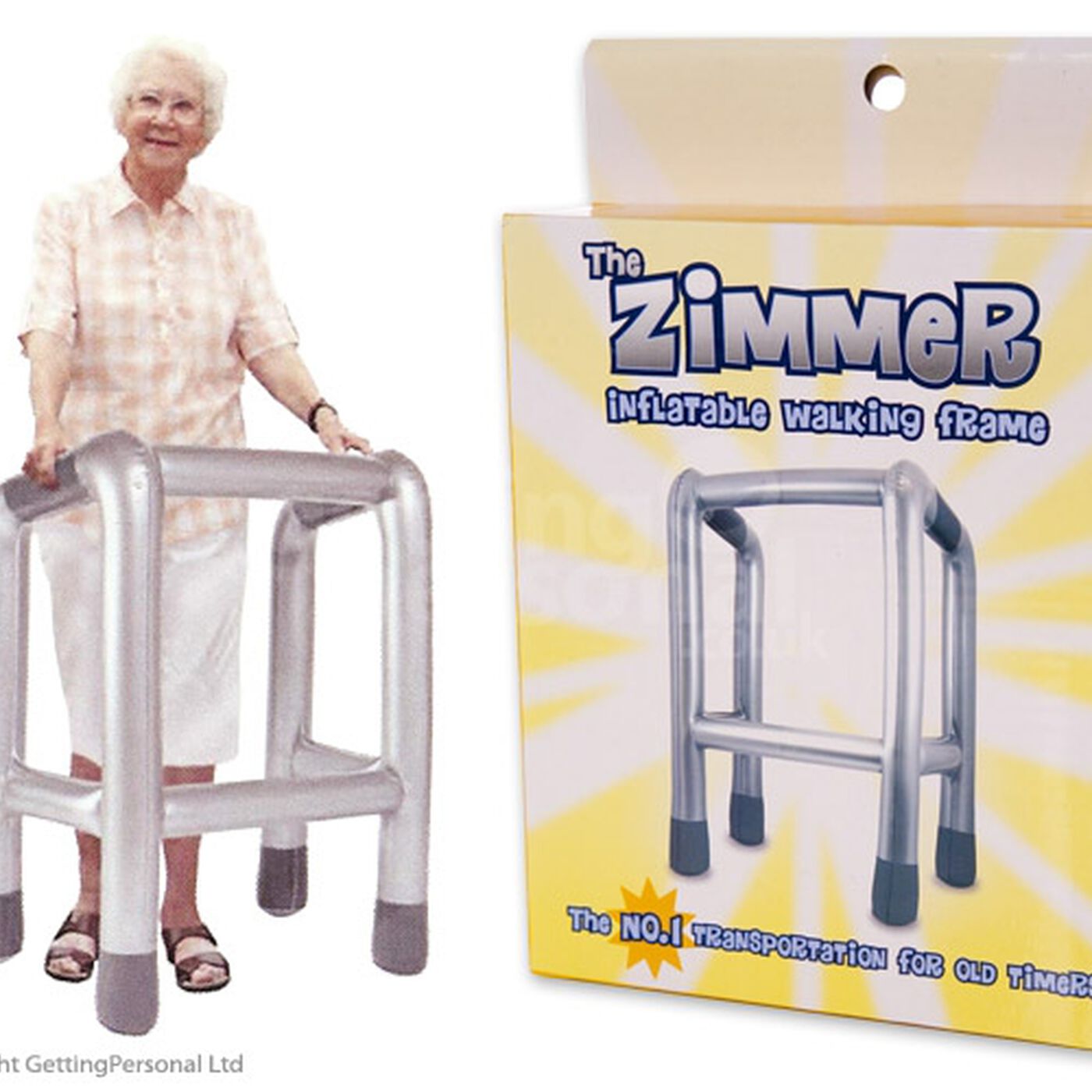 Inflatable Zimmer Frame | GettingPersonal.co.uk