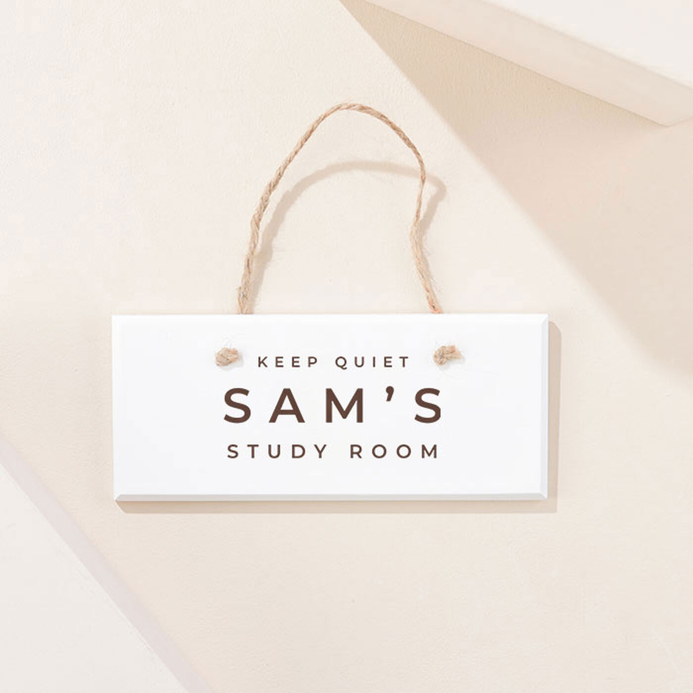 Create Your Own - Personalised Hanging White Wooden Sign | GettingPersonal