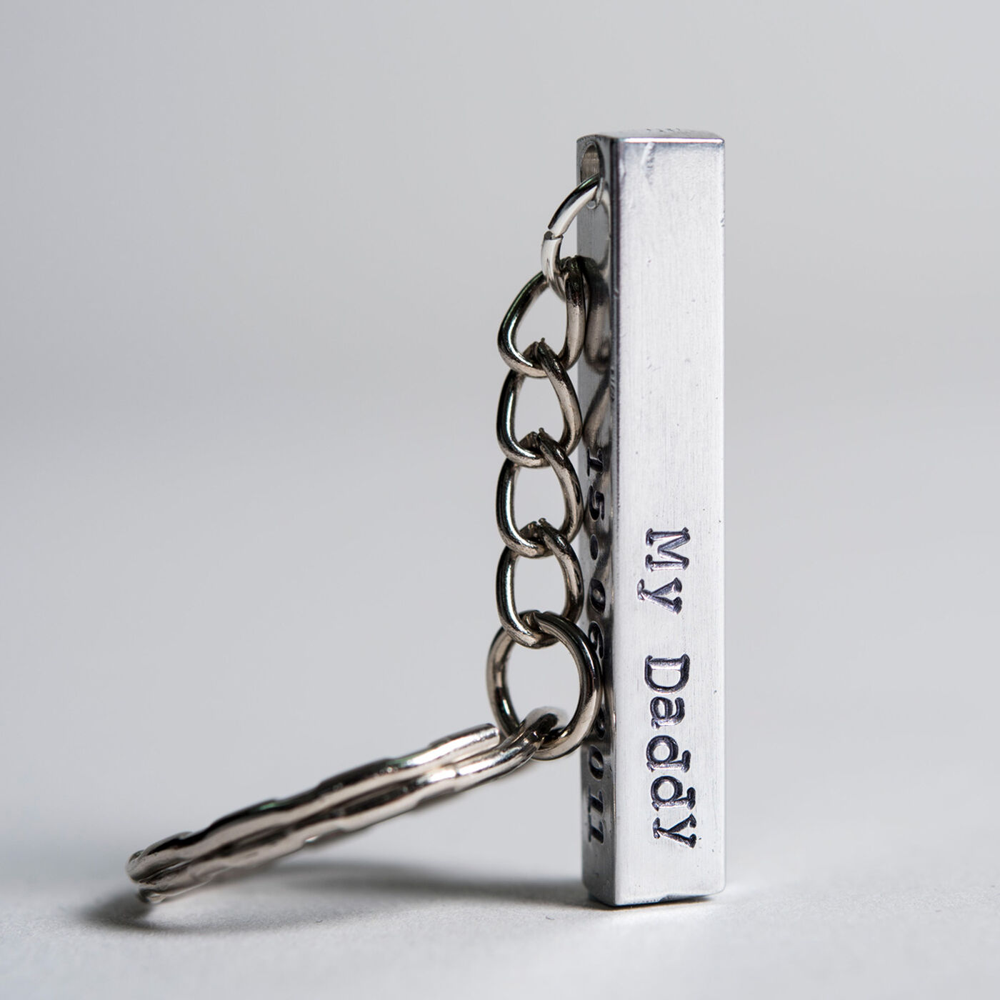 Personalised Key Ring - Silver Bar | GettingPersonal.co.uk