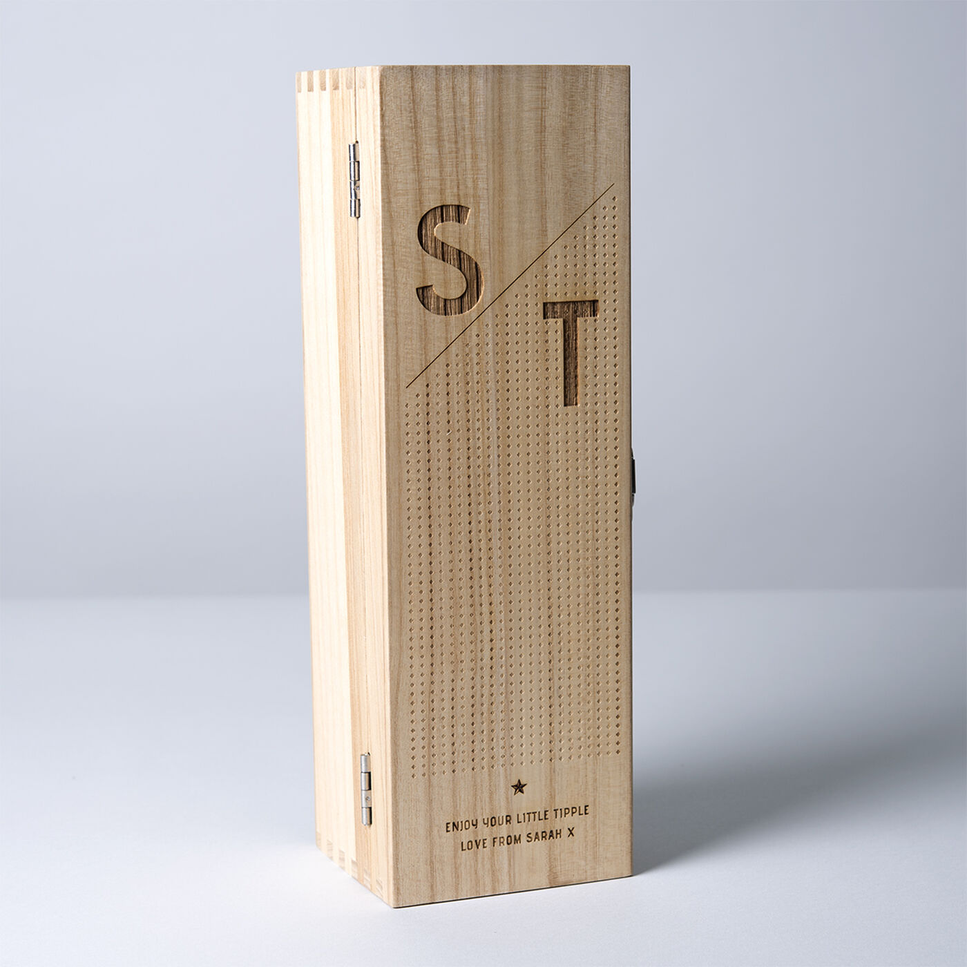 Engraved Luxury Wooden Whisky Box - Initials & Message ...