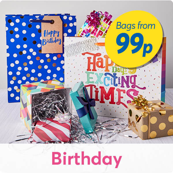 Wrapping Paper, Birthday Gift Wrap, Gift Bags & Boxes from 49p Online ...