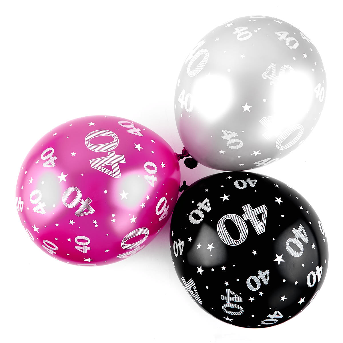 Buy Pink 40th Birthday Helium Latex Balloons - Pack Of 6 for GBP 1.49 ...