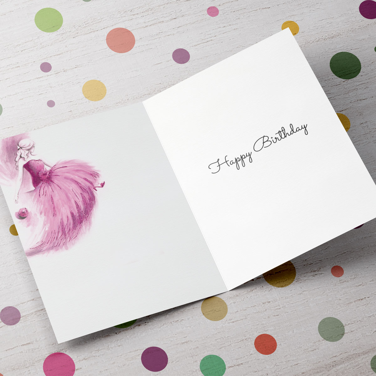 Buy Personalised Birthday Card Pink Fabulous Lady Editable Age For