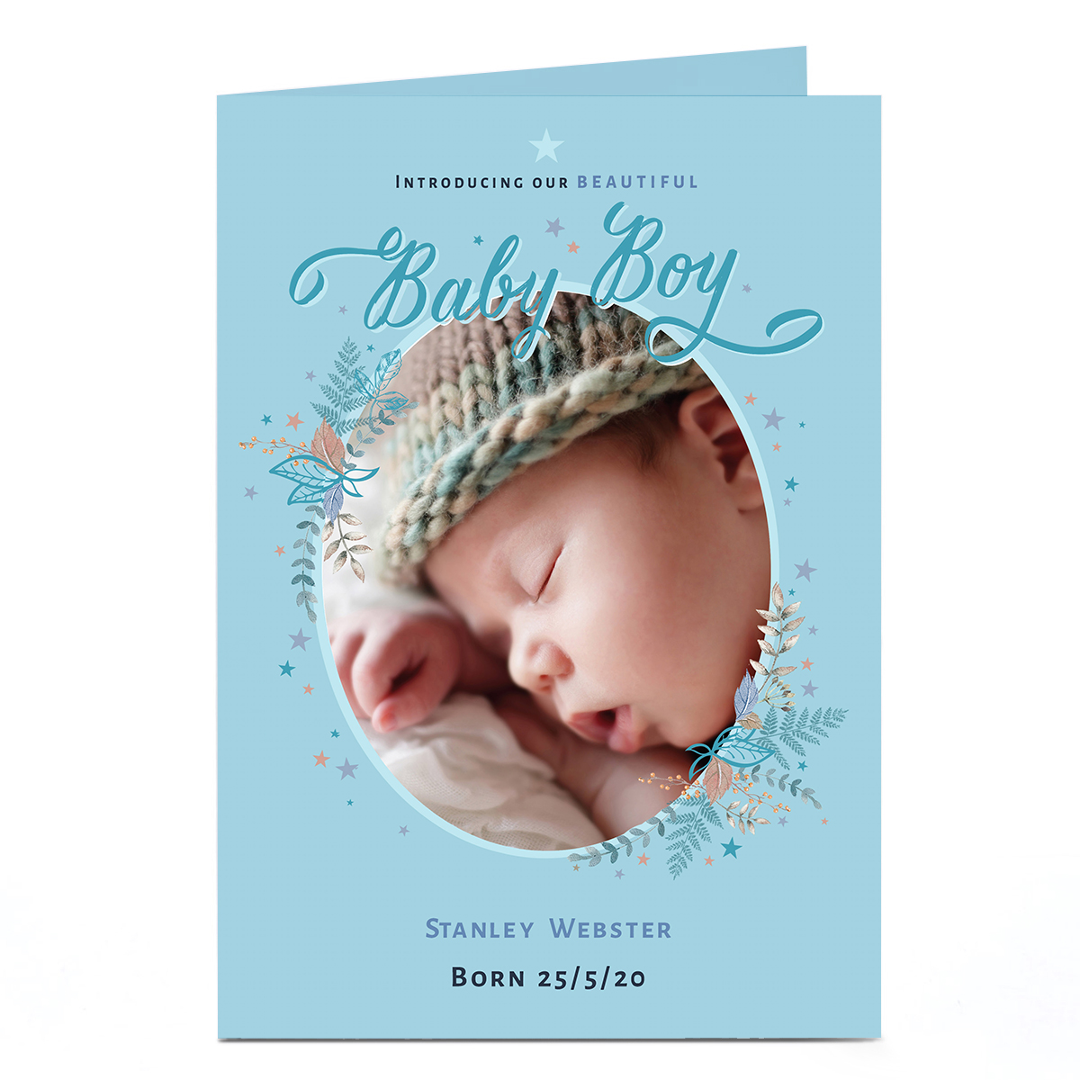 Buy Photo New Baby Announcement Card - Introducing Our Boy for GBP 1.79 ...