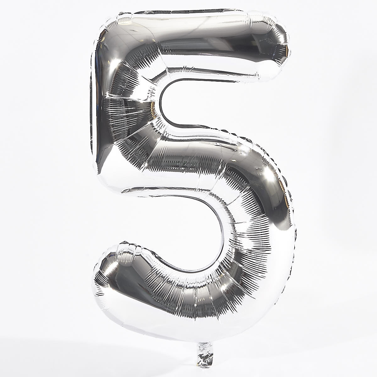 Silver Giant Number Helium Balloons 0-9 - DEFLATED
