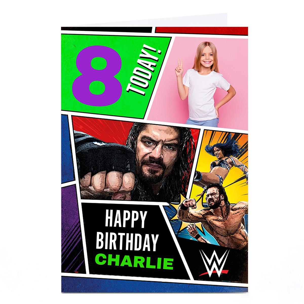 Buy Photo WWE Birthday Card - Comic Strip Editable Age for GBP 1.79 ...