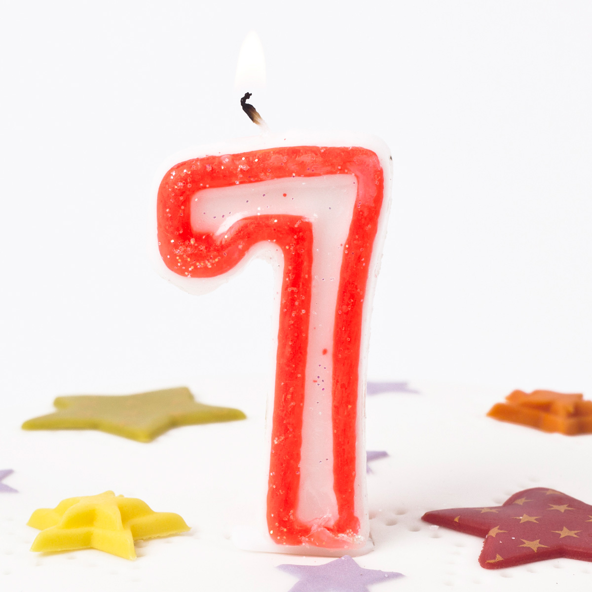 Buy Pink Glittery Number 7 Birthday Candle for GBP 0.59 | Card Factory UK