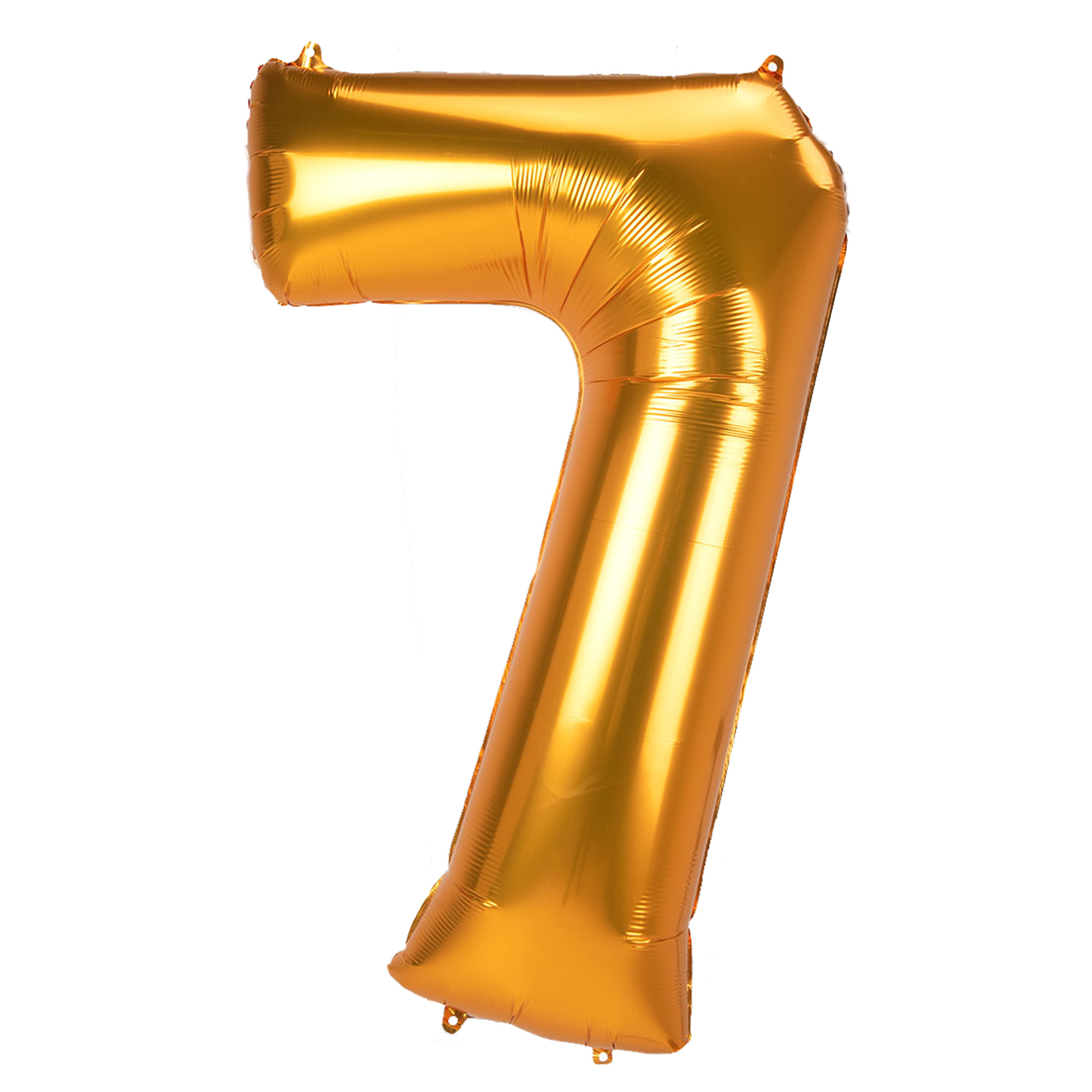 Gold Jumbo Number Helium Balloons 0-9 - Deflated