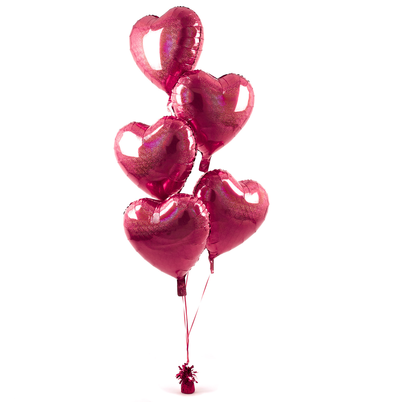 Buy 5 Red Hearts Balloon Bouquet - DELIVERED INFLATED! for GBP 19.99 ...