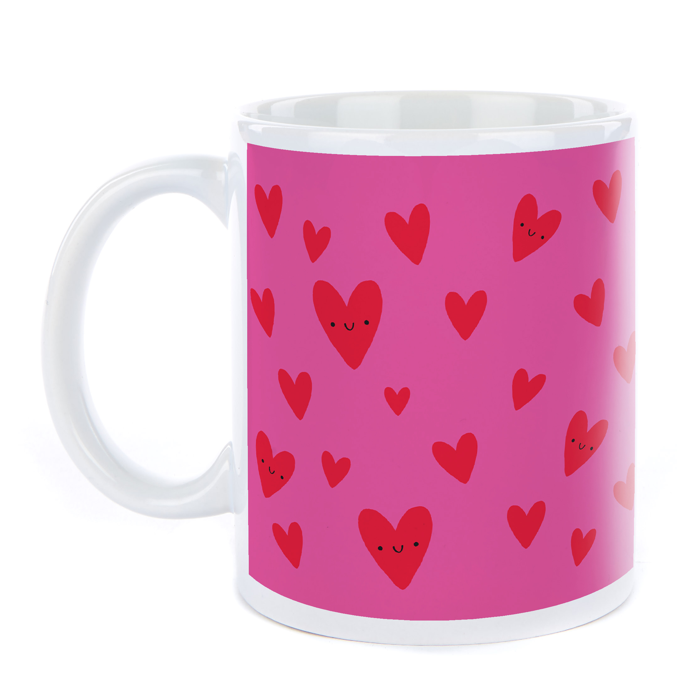 Buy Personalised Mug - Pink Love You Hearts for GBP 10.29 | Card Factory UK