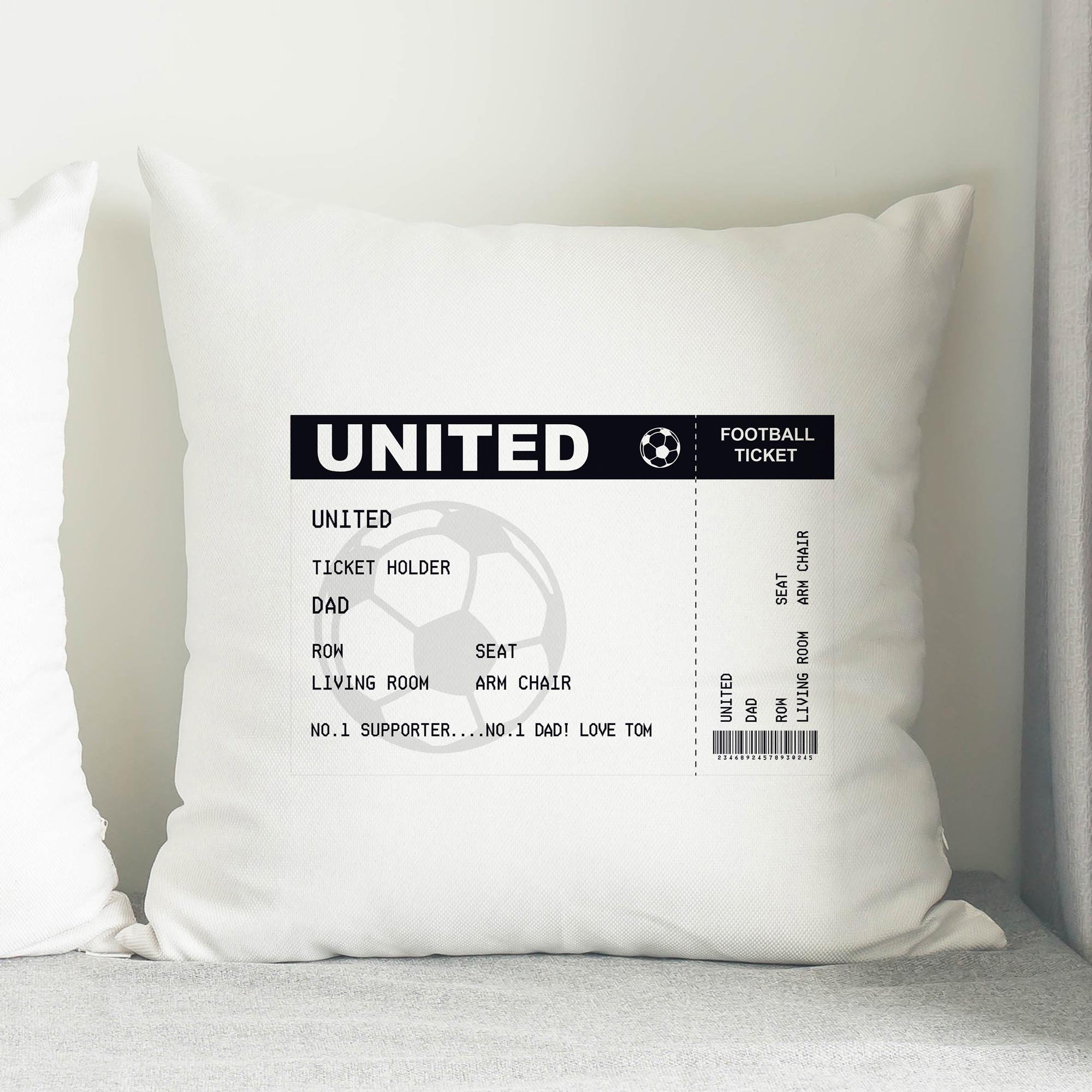 Buy Personalised Football Ticket Cushion for GBP 19.99 | Card Factory UK