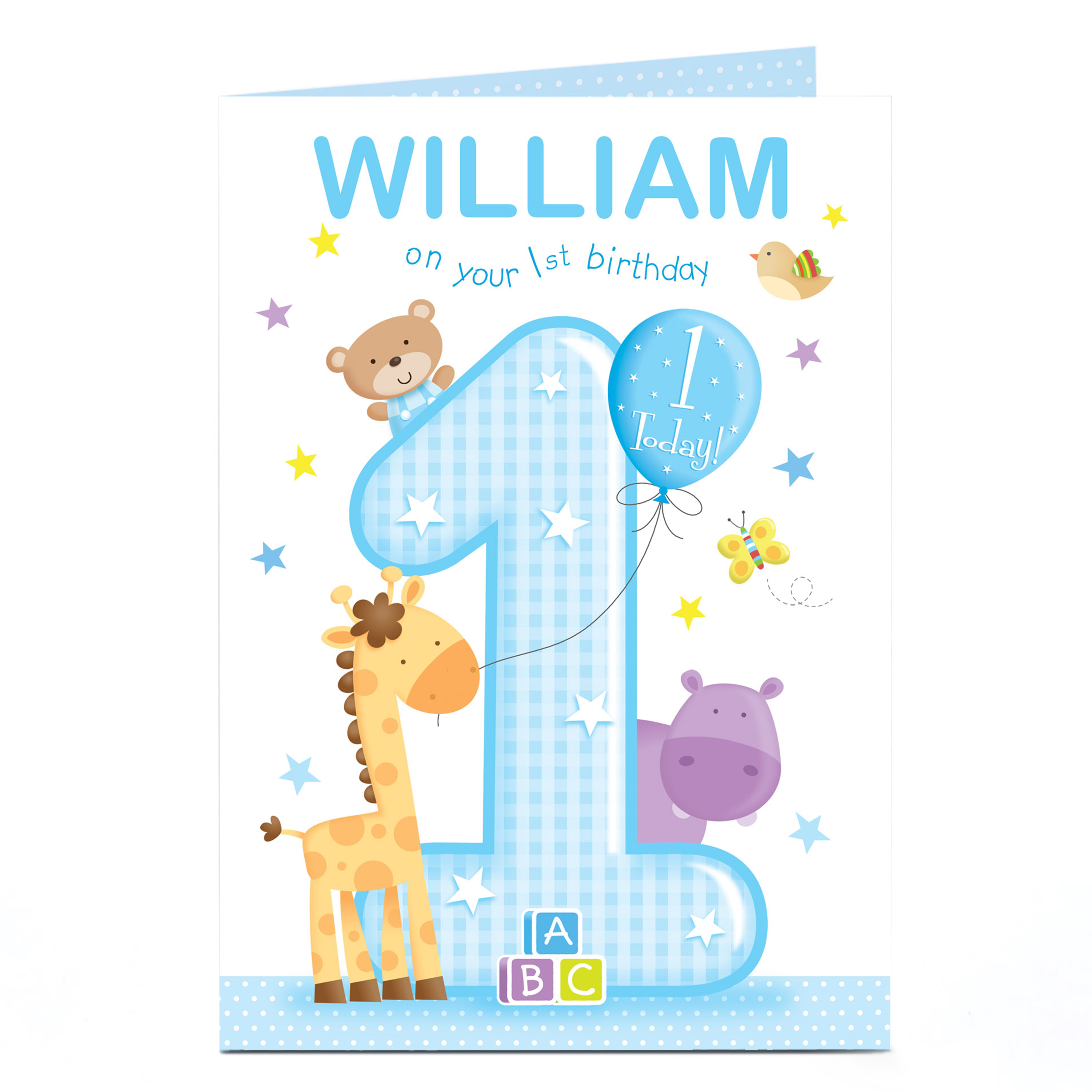 Buy Personalised Birthday Card Blue On Your First For GBP 1 79 4 99 