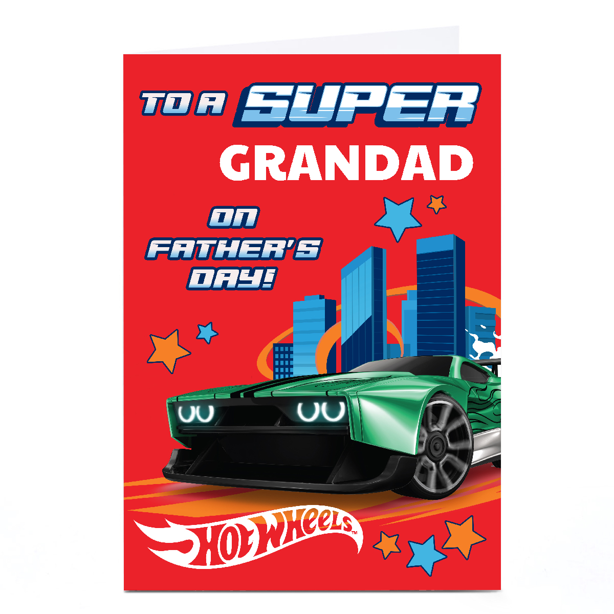 Buy Personalised Hot Wheels Father's Day Card - To a Super, Grandad for ...