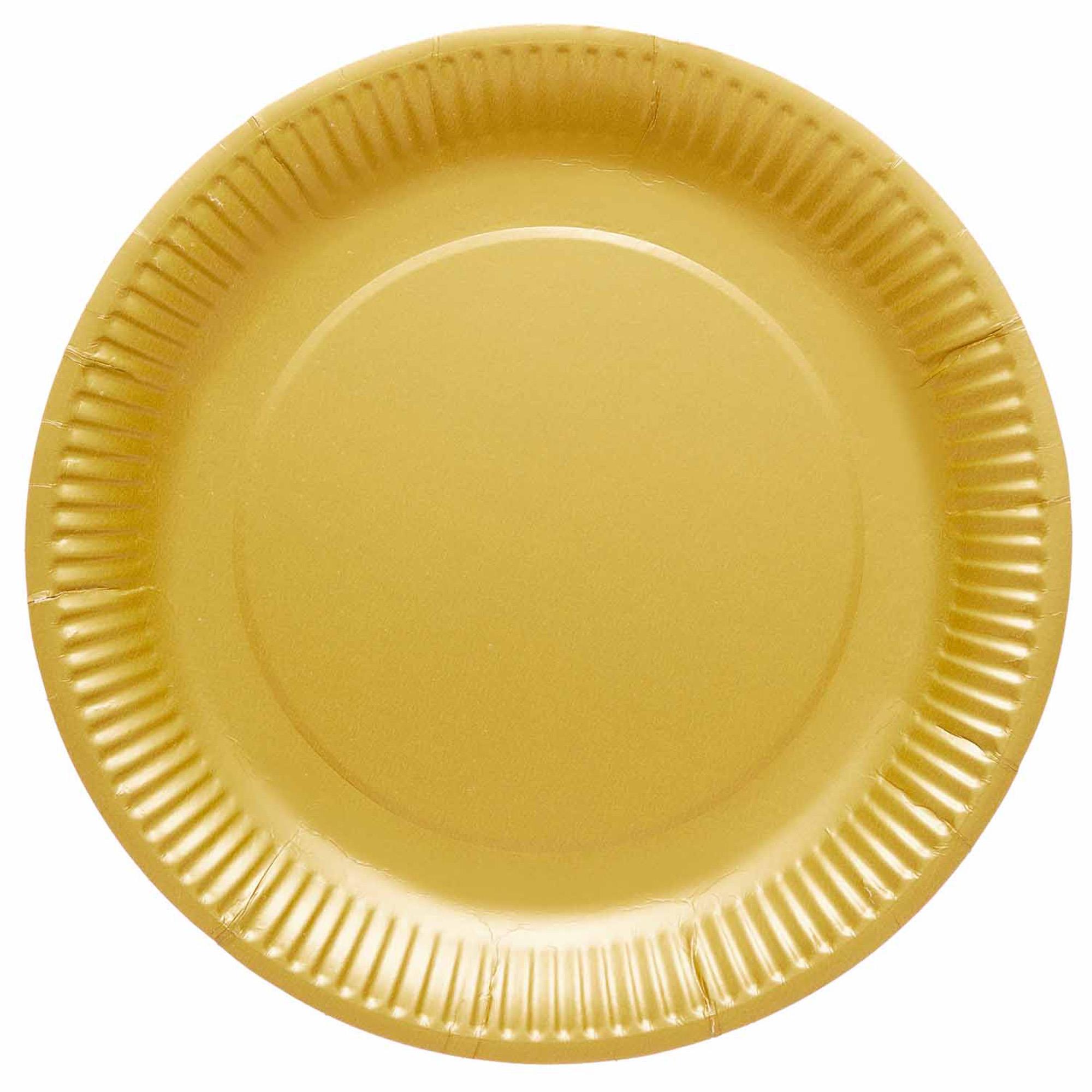 Buy Gold Paper Plates - Pack of 8 for GBP 2.79 | Card Factory UK