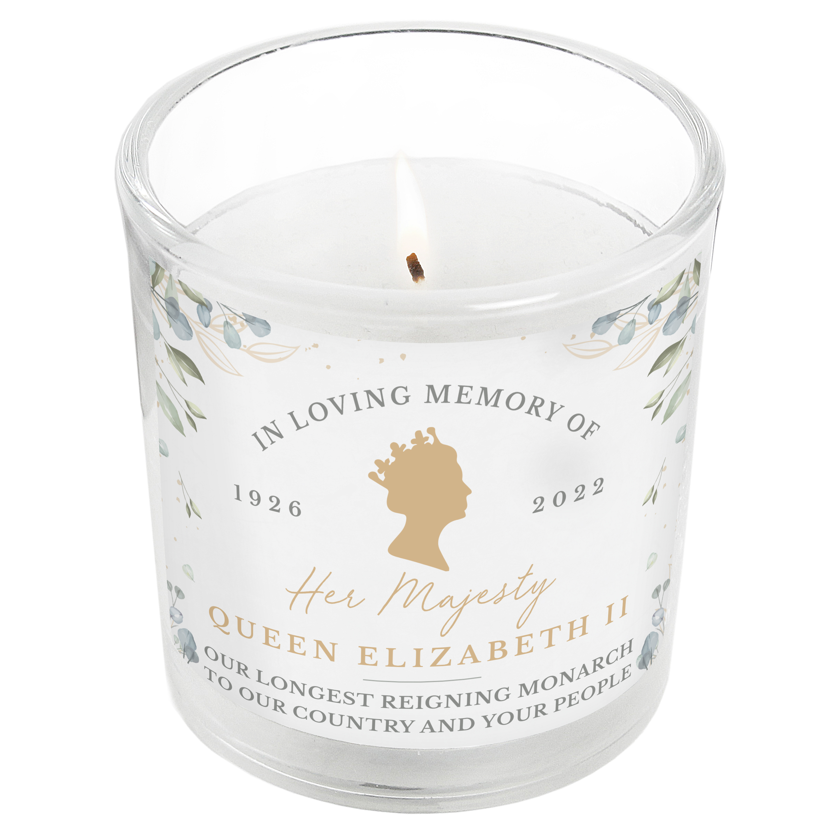 Buy Personalised Commemorative Queen Elizabeth II Small Candle Jar for ...