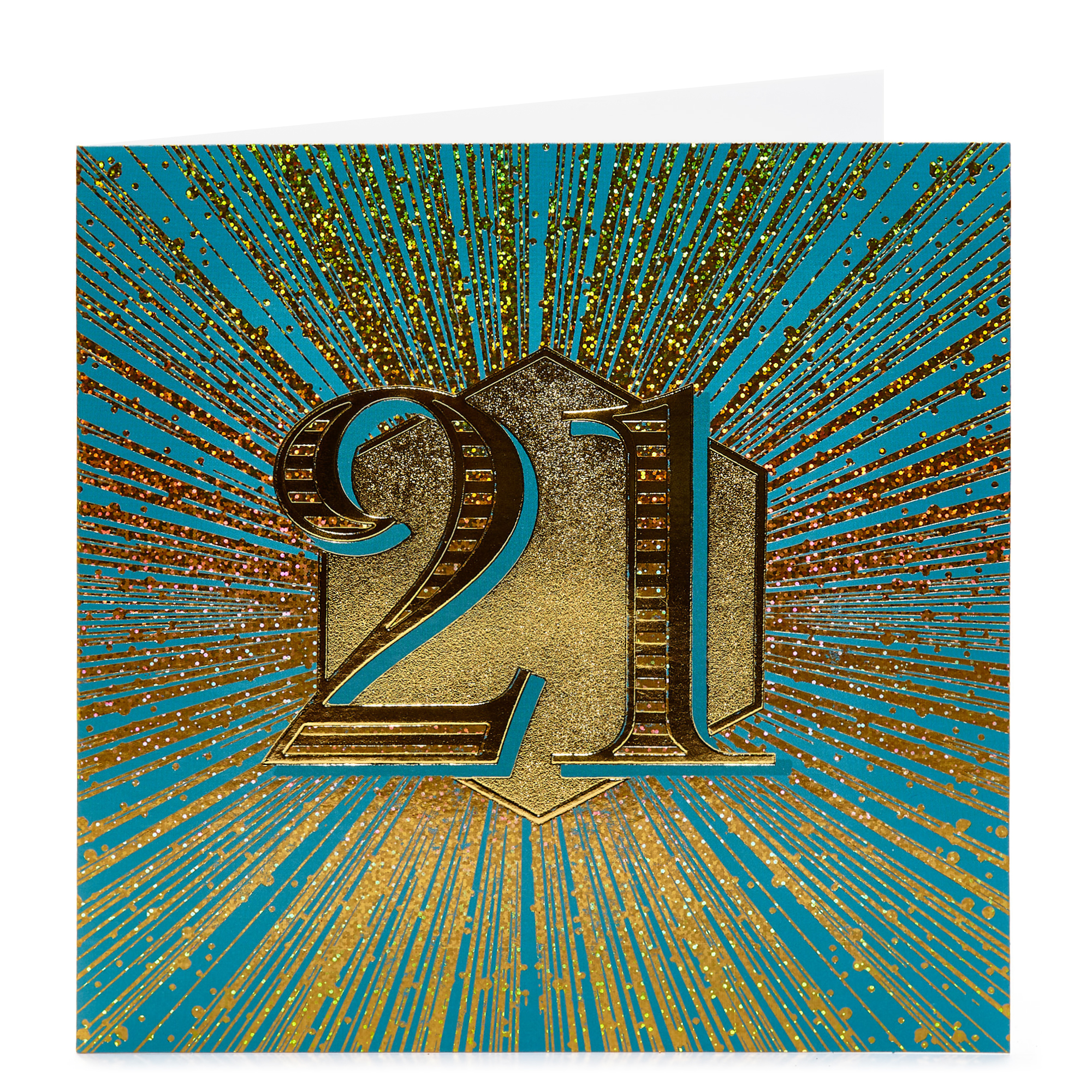 Buy 21st Birthday Card Teal Gold For GBP 1 29 Card Factory UK