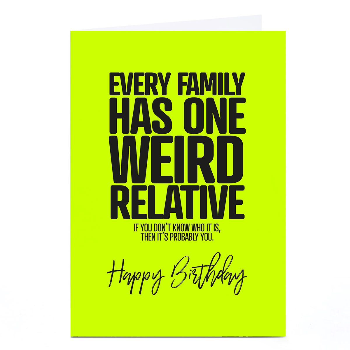 Buy Personalised Punk Birthday Card - One Weird Relative for GBP 1.79 ...