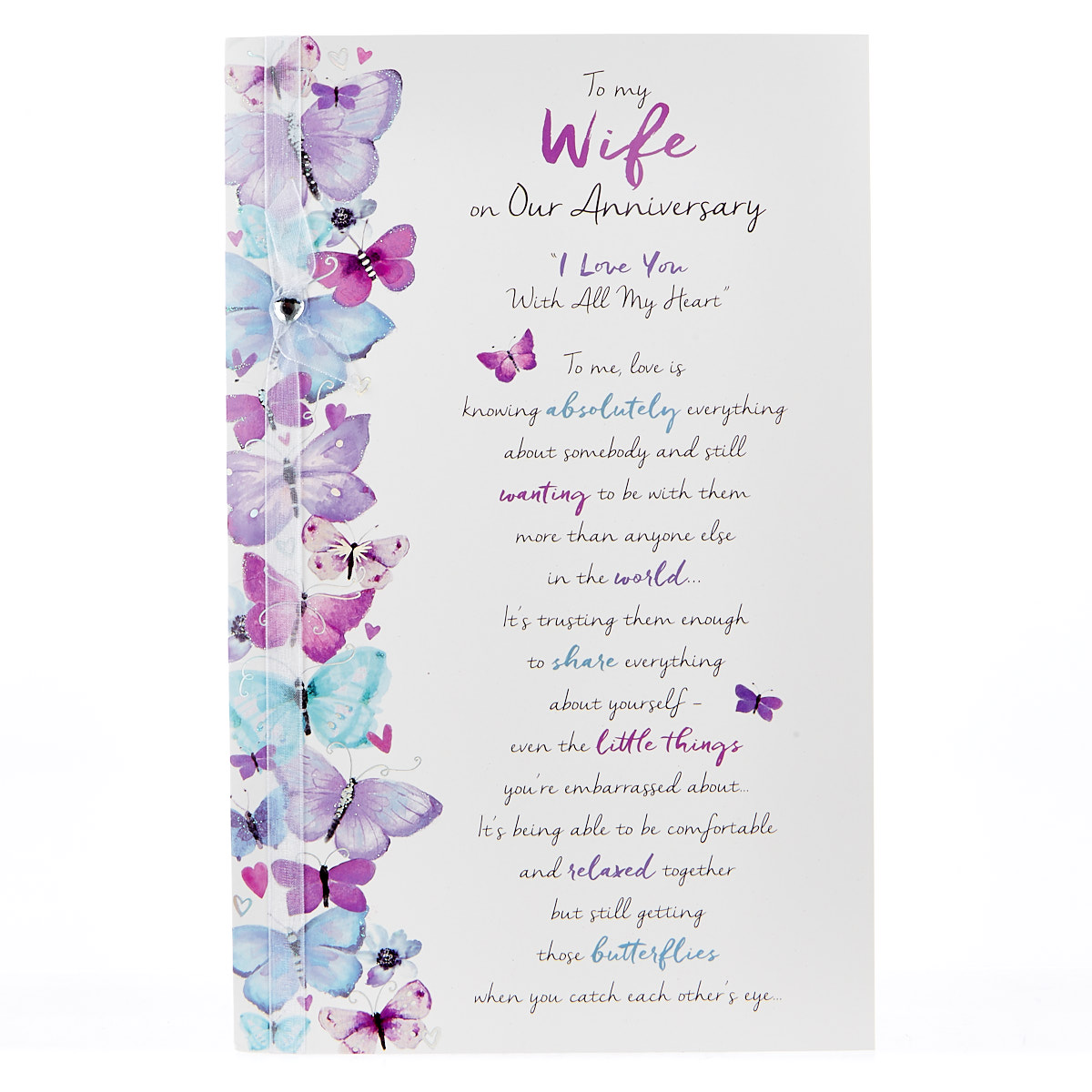 Buy Anniversary Card To My Wife Butterflies For GBP 1 79 Card 