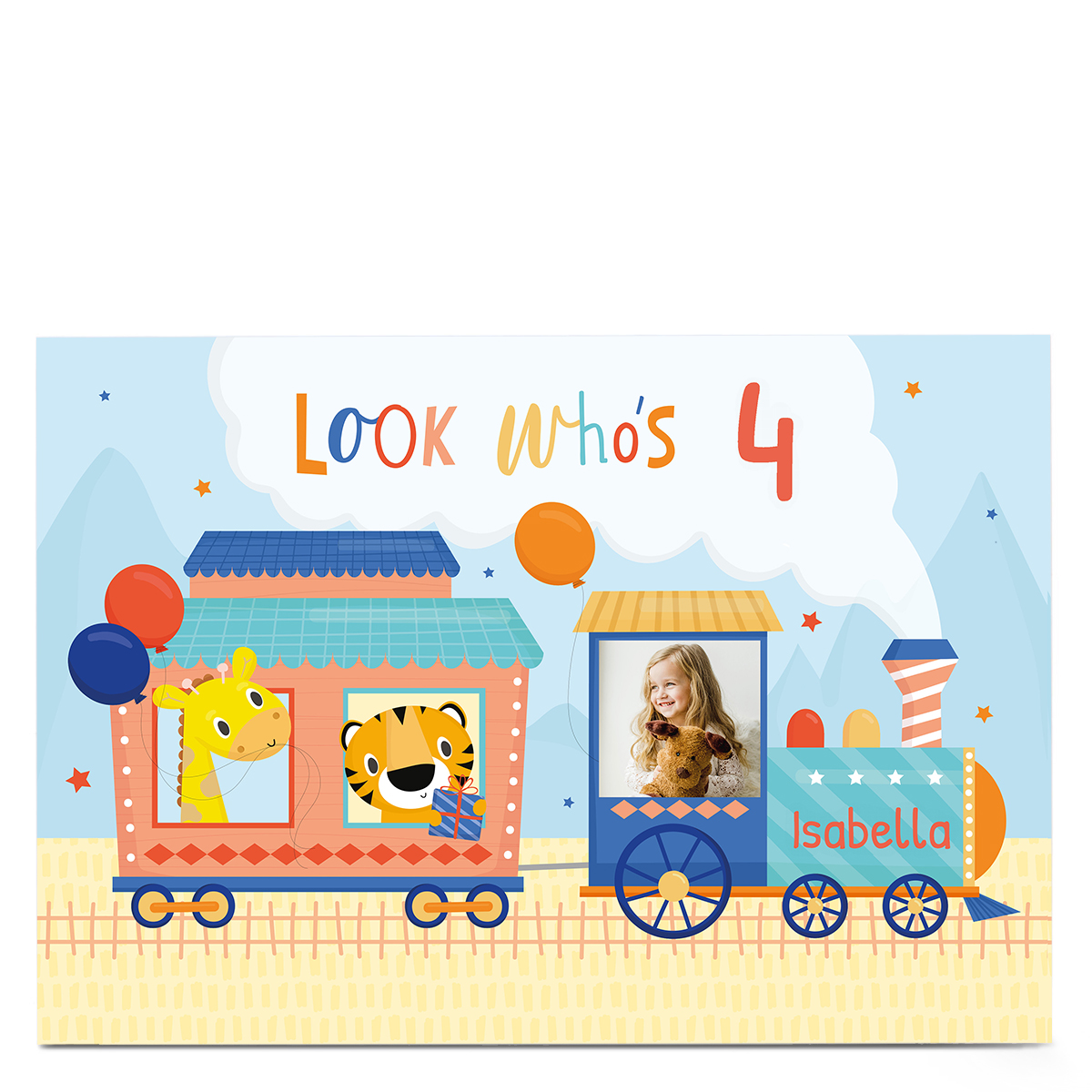 Buy Personalised Birthday Card - Train Look Who's 4 for GBP 1.79 | Card ...