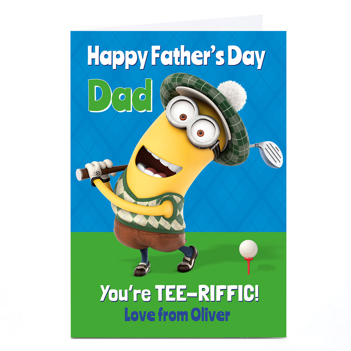 Buy Personalised Minions Father's Day Card - Tee-Riffic Dad for GBP 2. ...