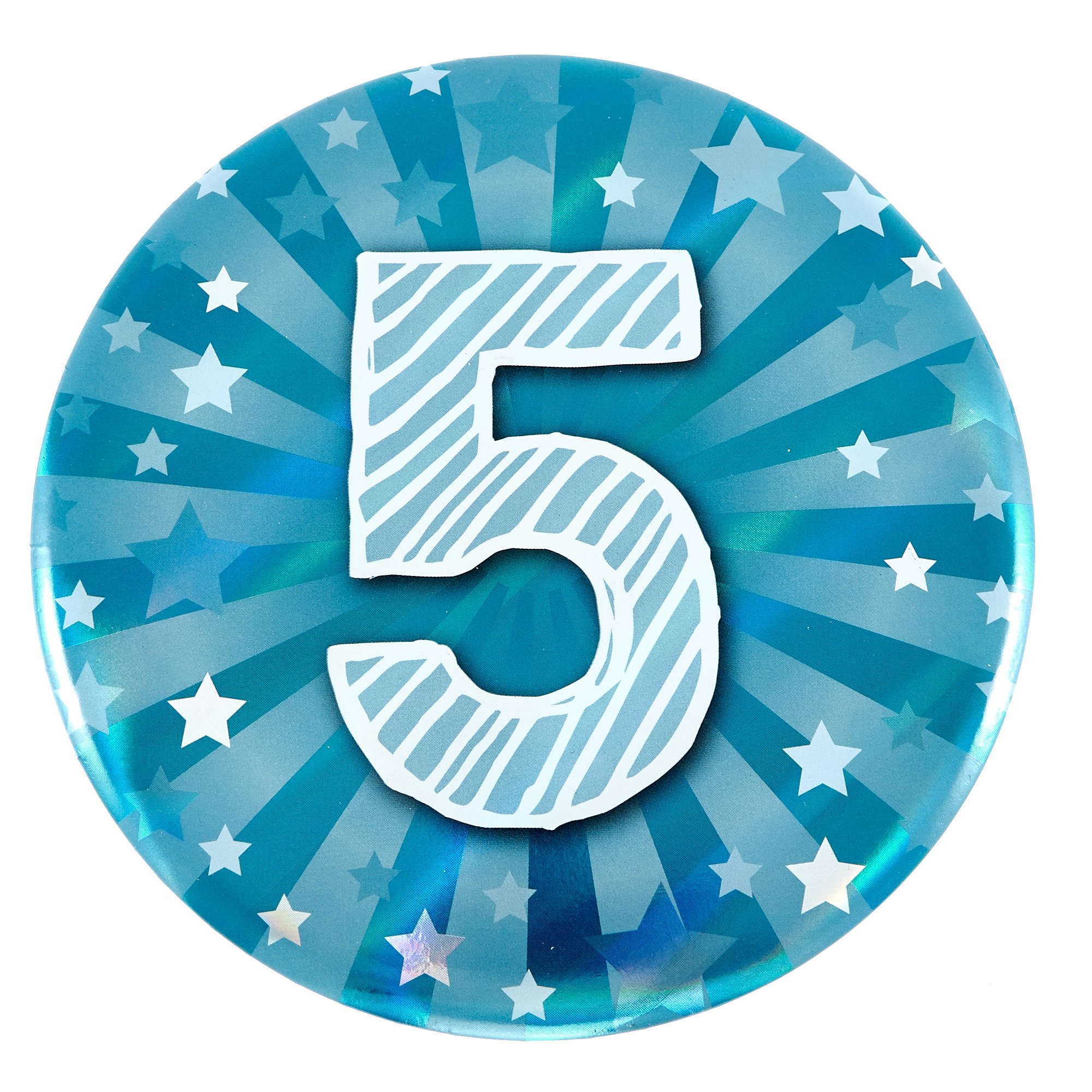 Buy Giant 5th Birthday Badge - Blue for GBP 0.99 | Card Factory UK