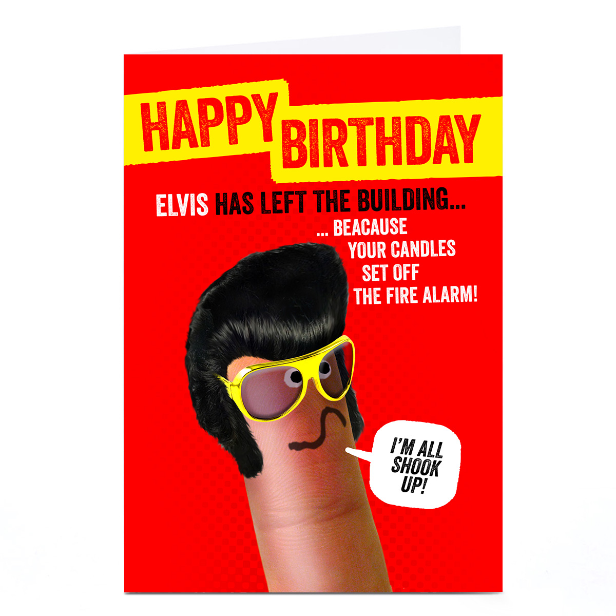 Buy Personalised Finger Quips Birthday Card - I'm All Shook Up for GBP ...