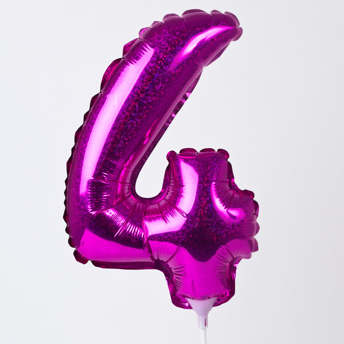 Buy Holographic Pink Number 4 Balloon On A Stick for GBP 1.49 | Card ...