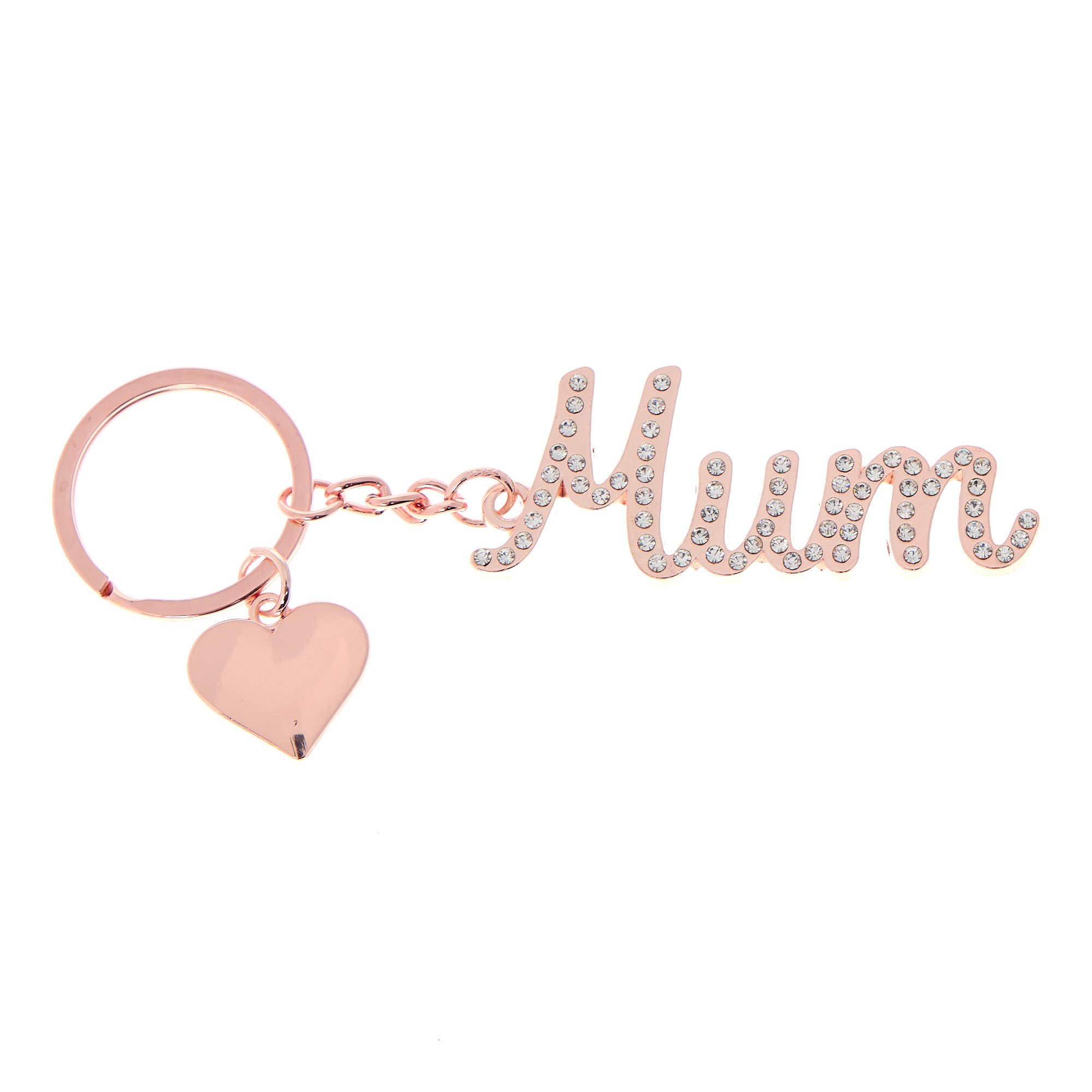 Buy Mum Rose Gold Diamante Keyring for GBP 1.49 | Card Factory UK