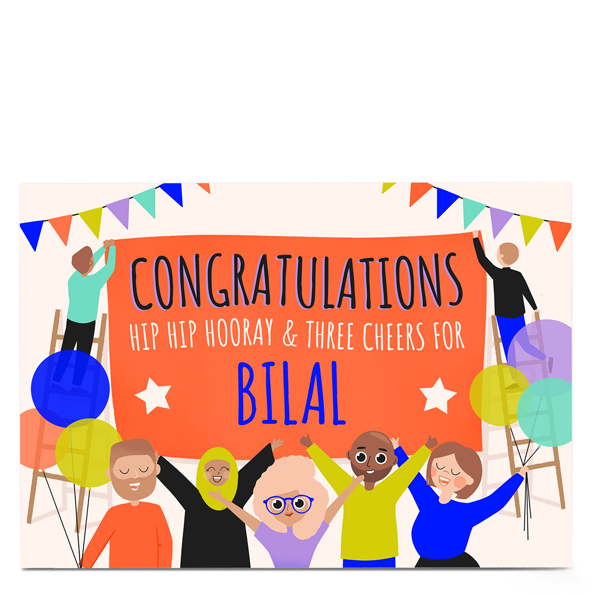 Buy Personalised Congratulations Card - Hip Hip Hooray for GBP 1.79 ...