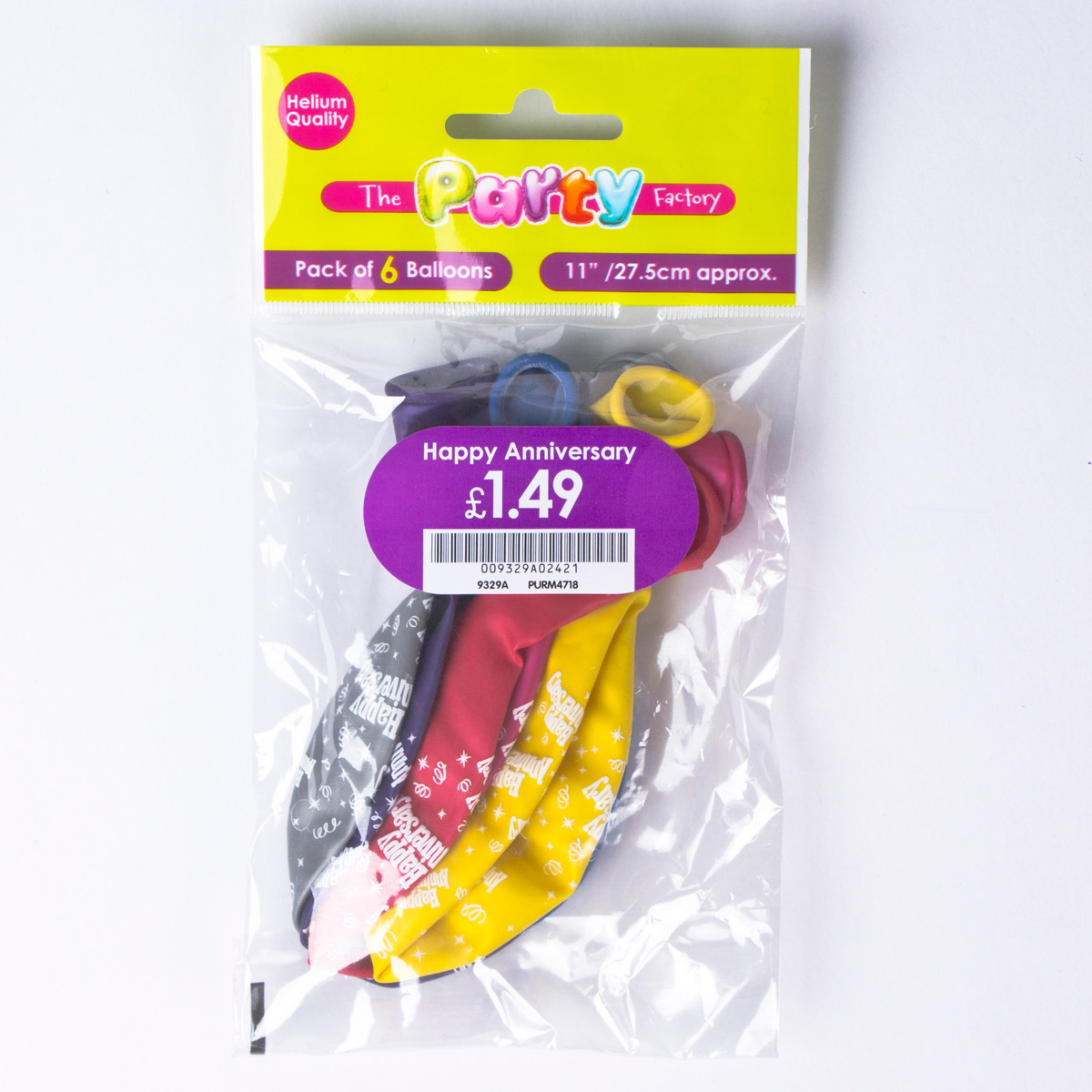 Buy Multicoloured Happy Anniversary Helium Latex Balloons - Pack Of 6 ...