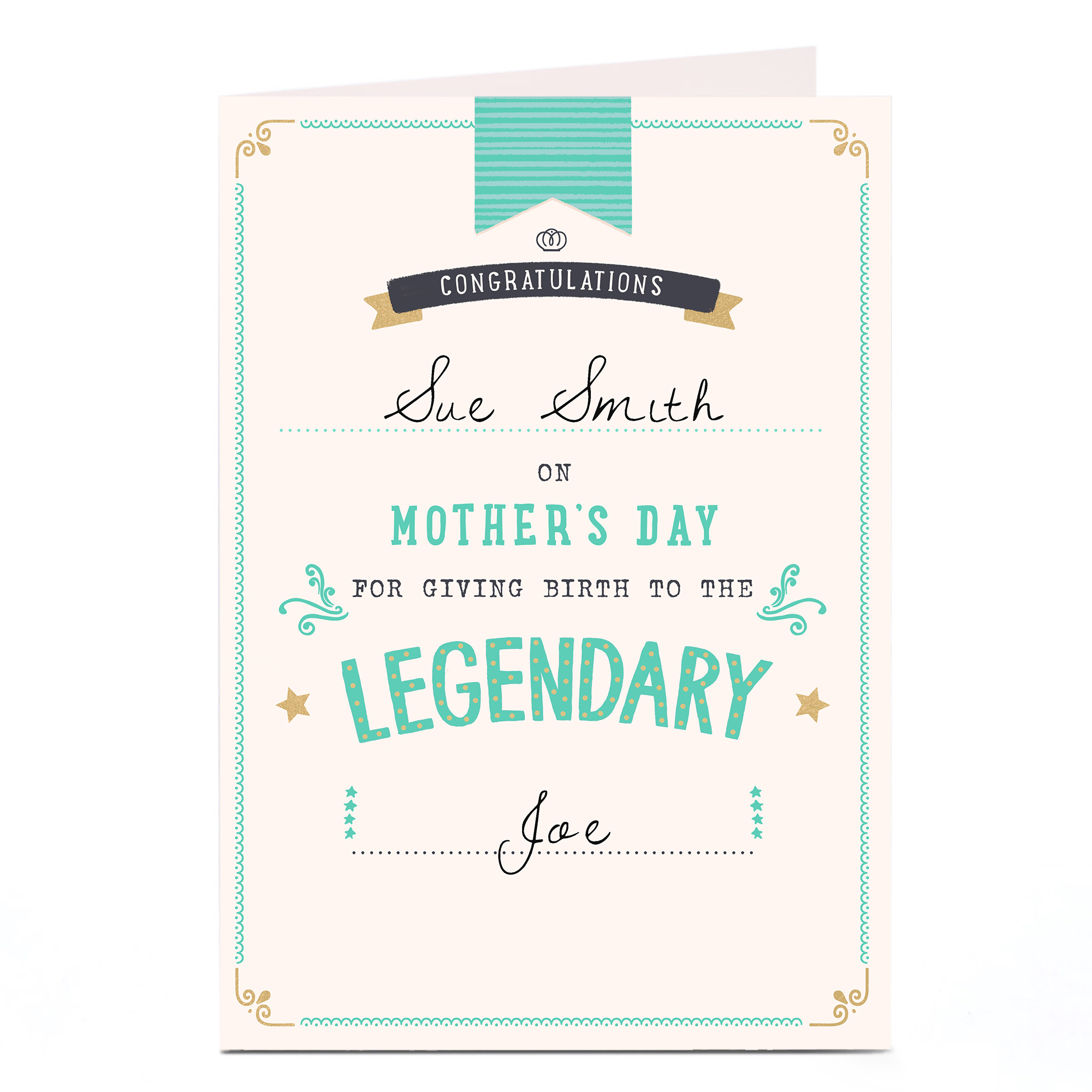 Buy Personalised Mother's Day Card - Congratulations On... for GBP 1.79 ...