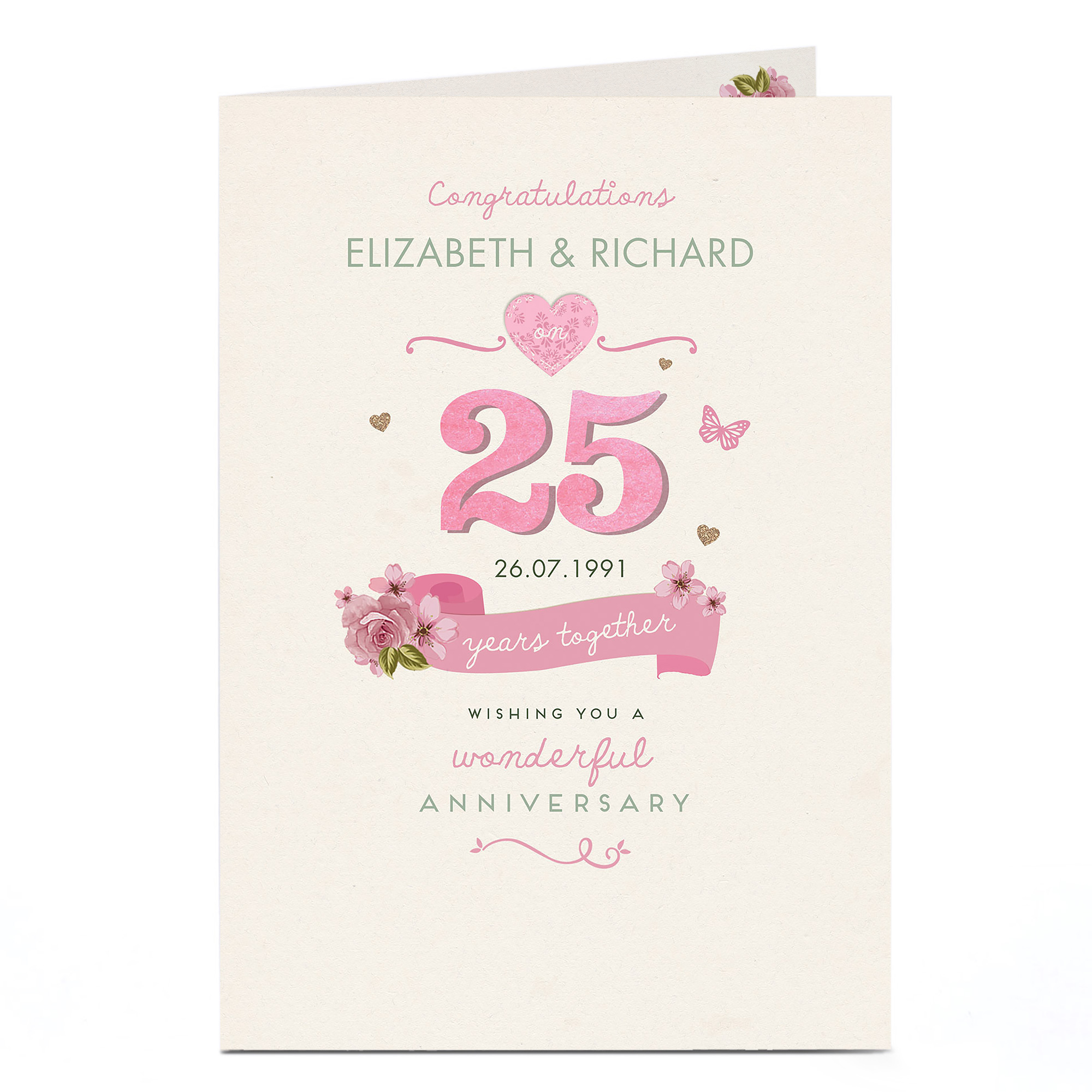 Buy Personalised Anniversary Card - 25 Years Together for GBP 1.79 ...