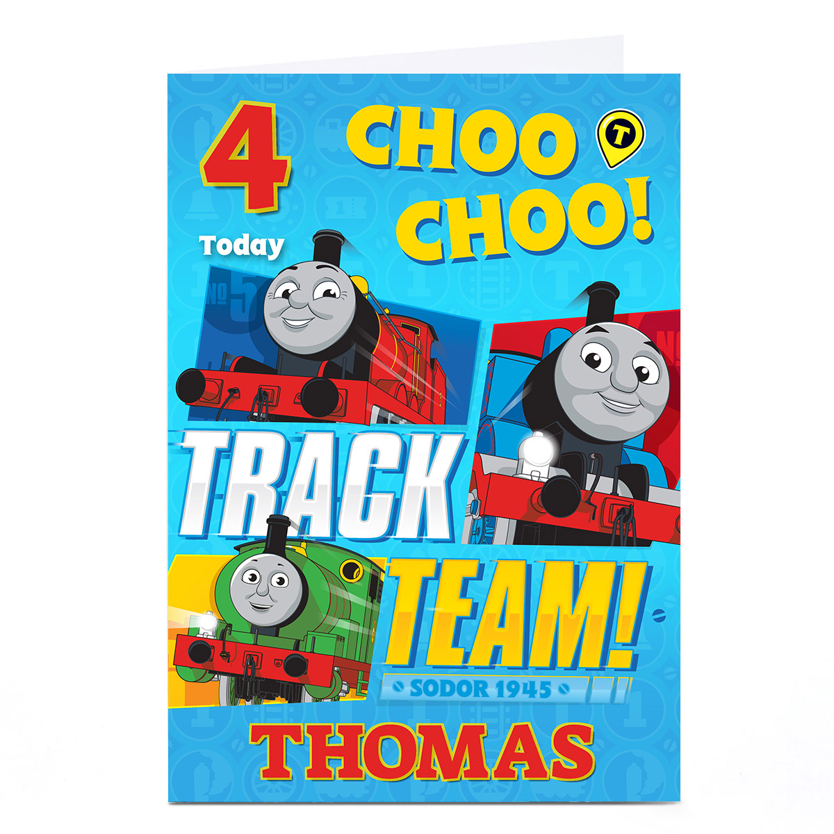 Buy Personalised Thomas & Friends Birthday Card - Track Team for GBP 1. ...