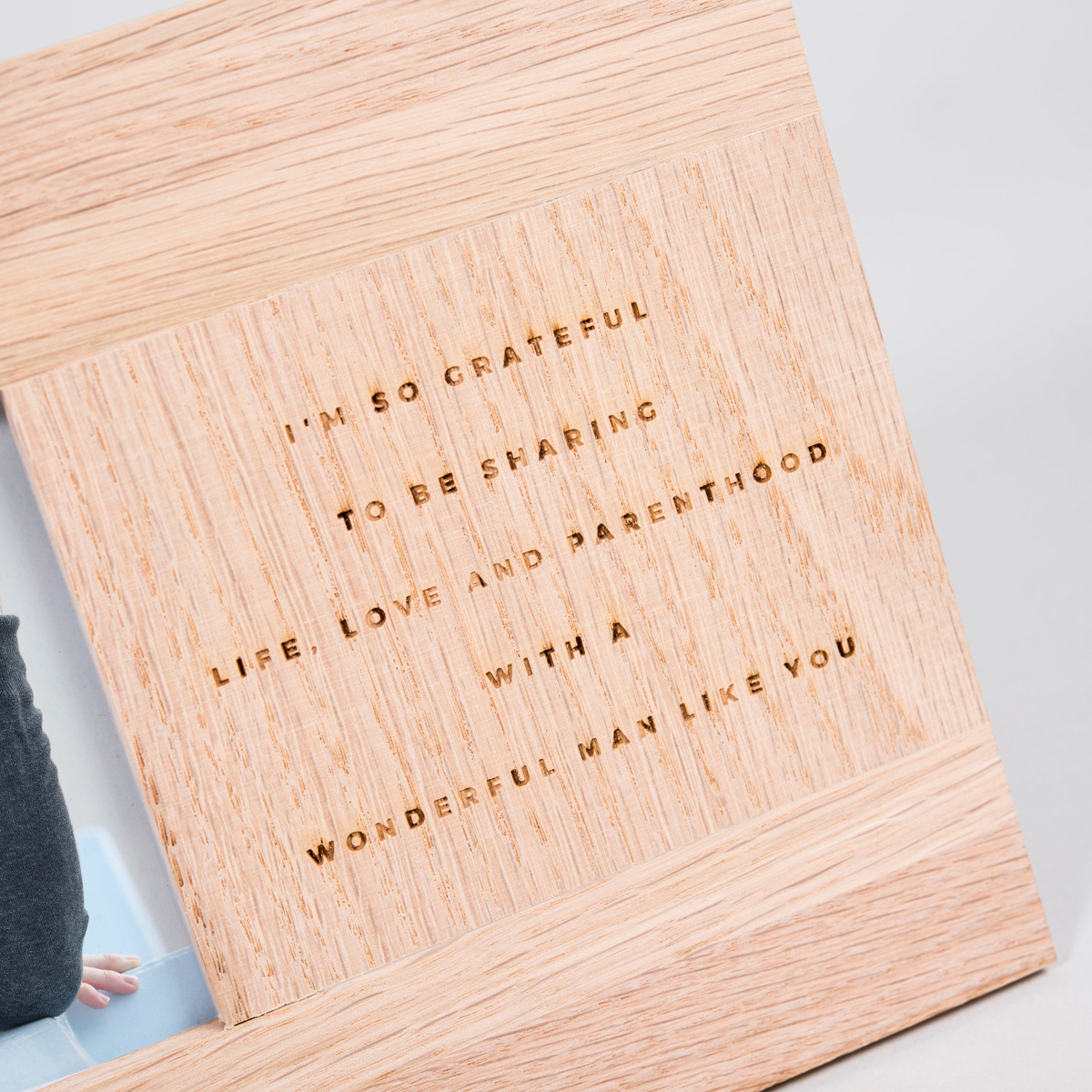 Personalised Wooden Landscape Frame - Any Message | GettingPersonal.co.uk