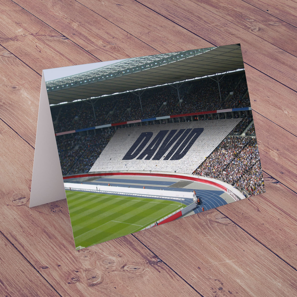 Personalised Card - Stadium Crowd | GettingPersonal.co.uk